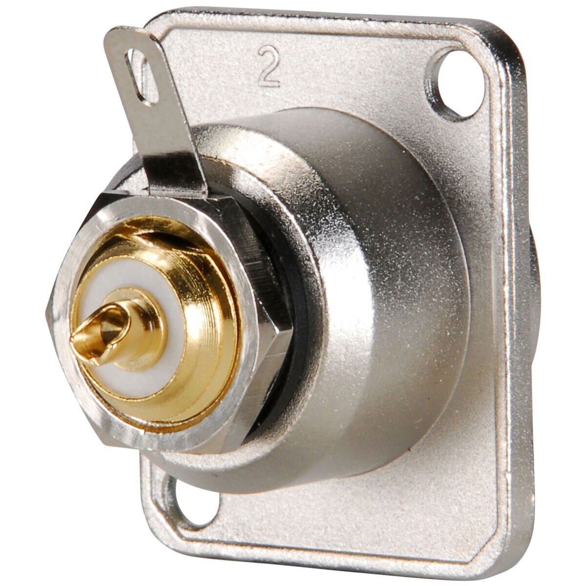 Amphenol ACJD-WHT "D" Flange Panel Mount RCA Jack White/Nickel