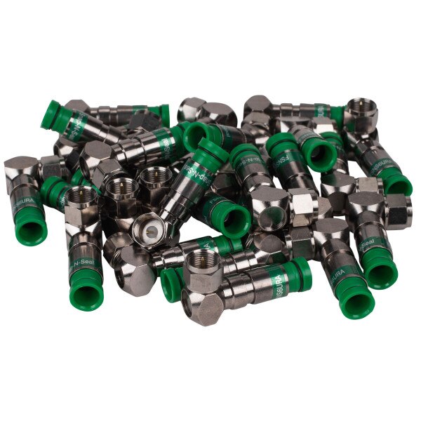 Belden FSNS6URA RG-6 Right Angle F Male Compression Connector 25 Pcs.