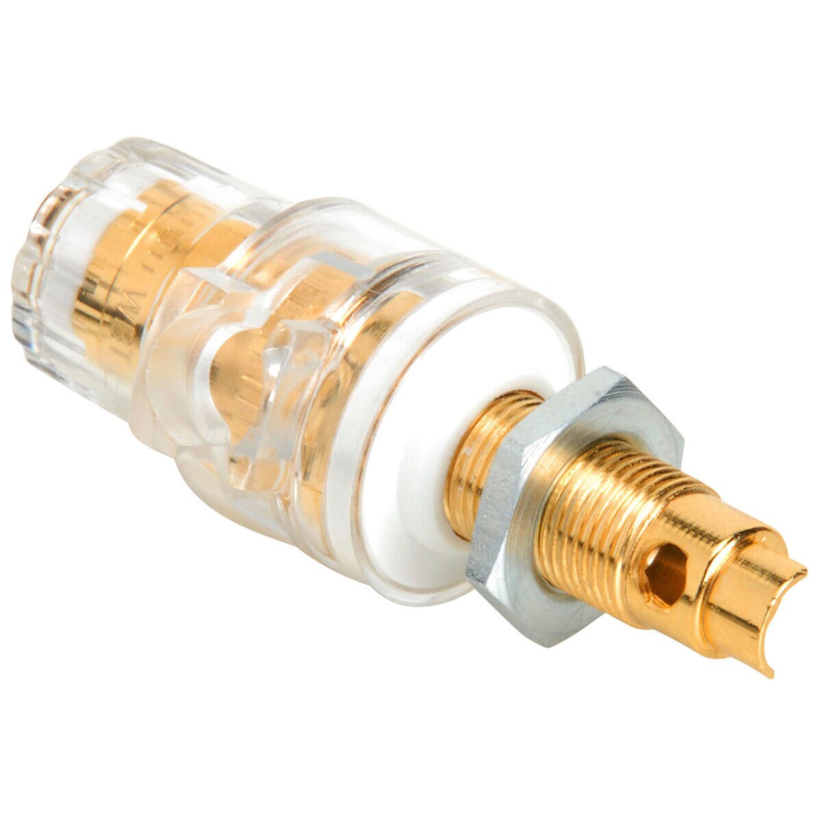 WBT 0765W Midline Fully Insulated Binding Post Banana Jack White