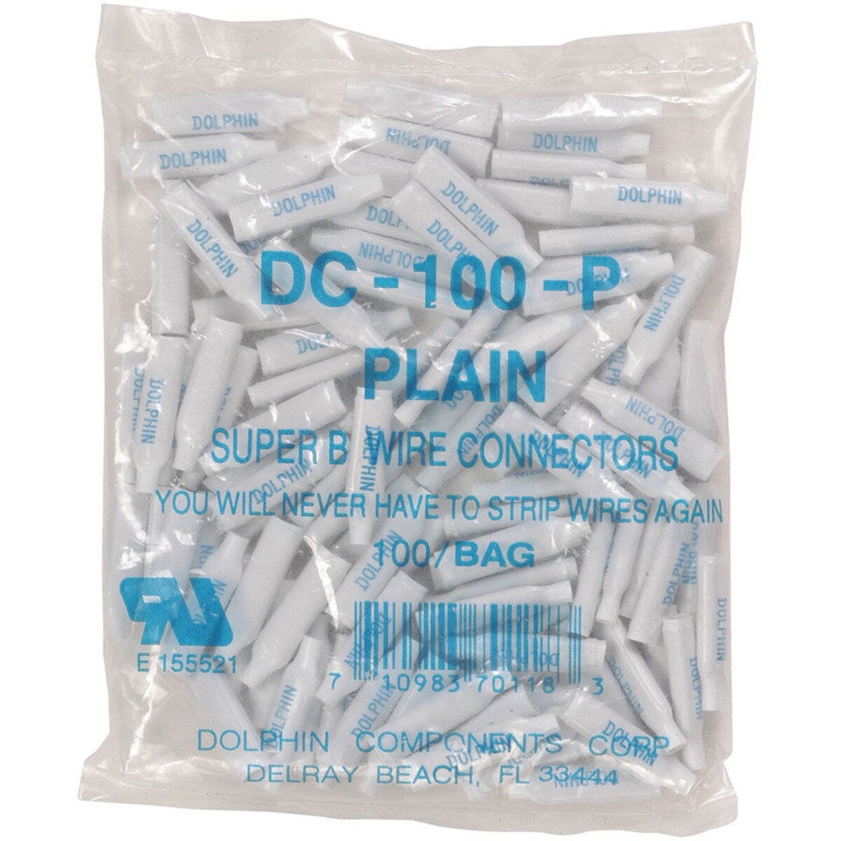 Dolphin DC-100P Super B Crimp Connector 100 Pcs.