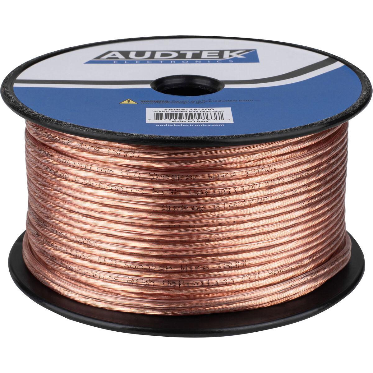 Audtek 100 ft. 18 AWG CCA Speaker Wire