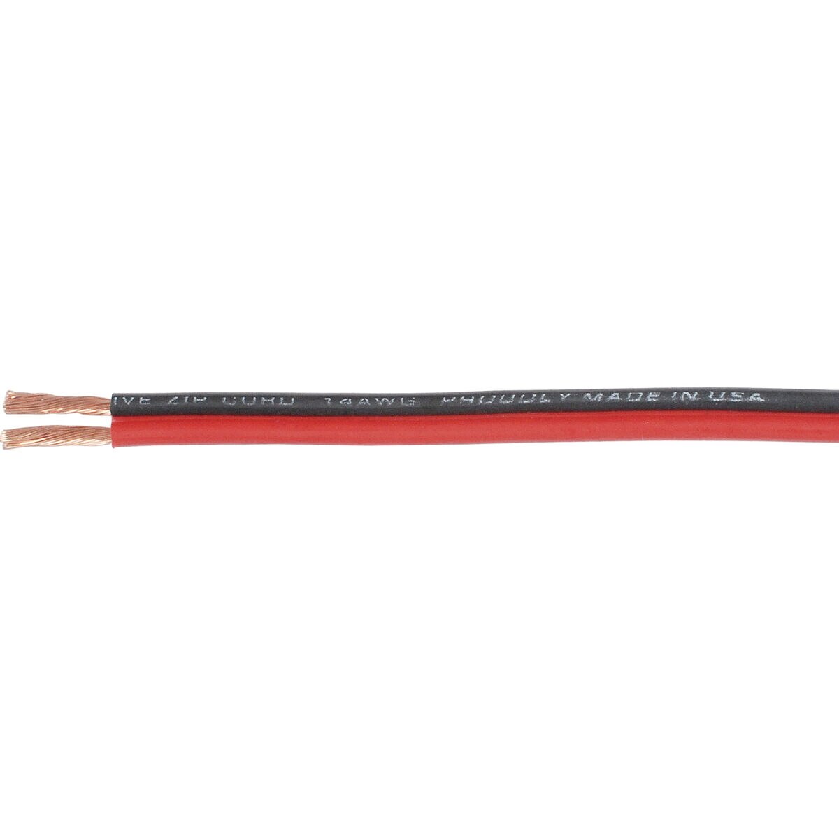 JSC Wire 14 AWG Red/Black Zip Power Speaker Wire 1 ft. USA