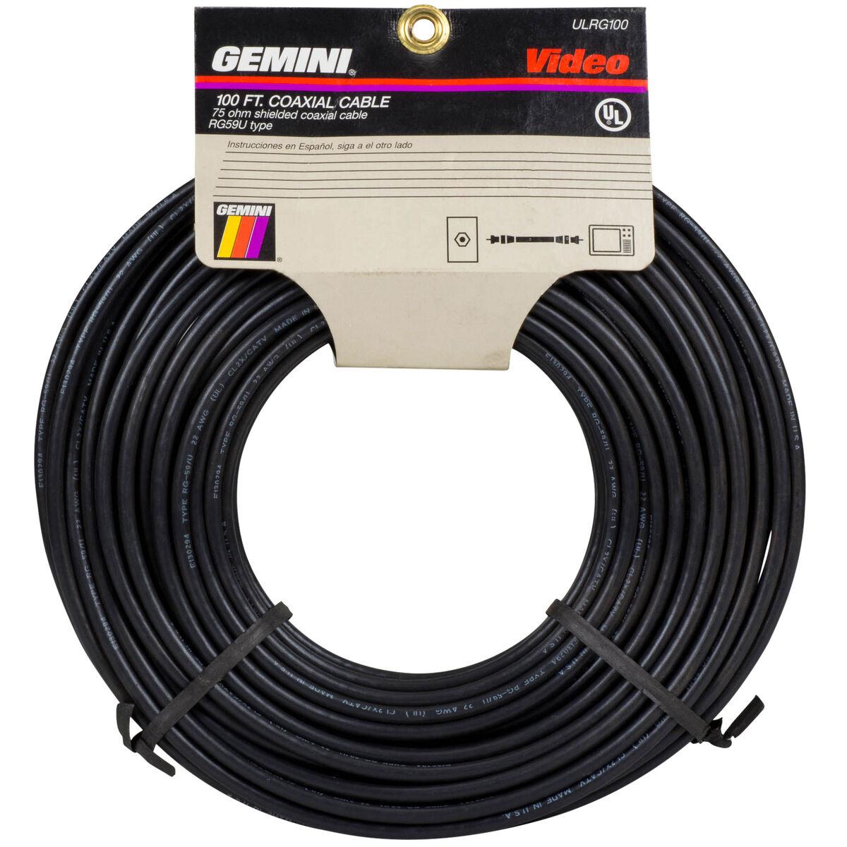Gemini 100 ft. RG-59/U Coaxial Cable