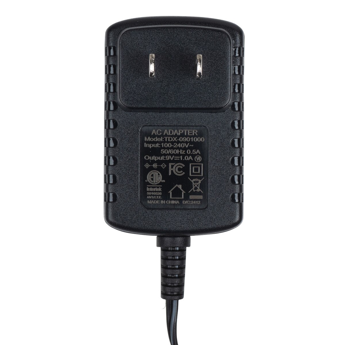 9V 1A Power Supply AC Adapter with 6 ft. Cord 2.1 x 5.5mm Center ...
