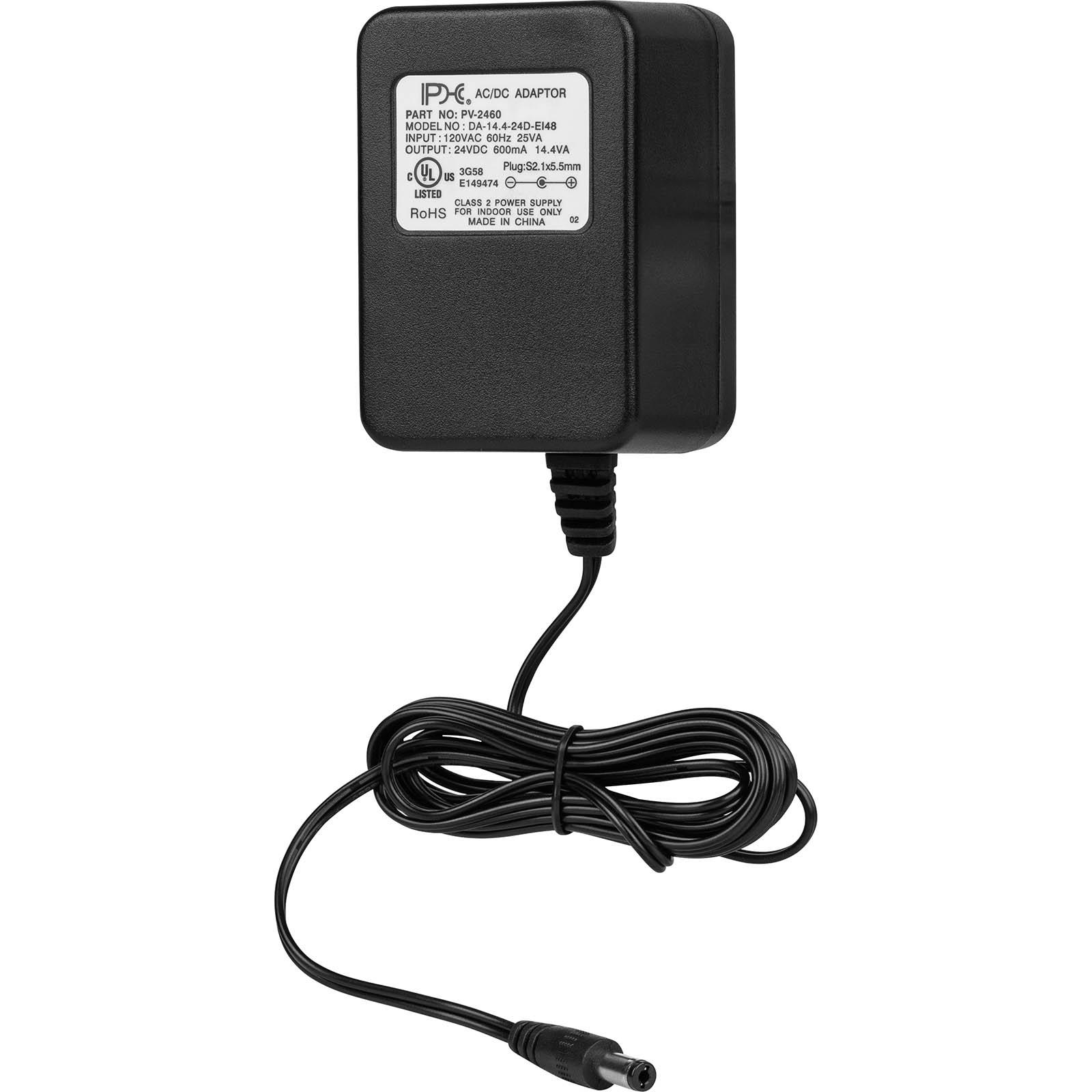 24V 600mA DC Power Supply AC Adapter with 2.1 x 5.5 mm Center Positive ...