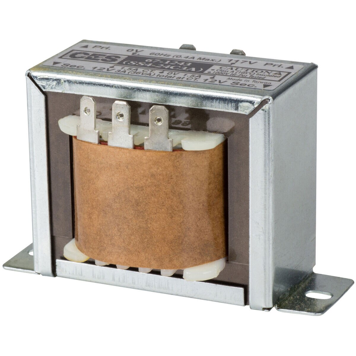 Parts Express 24V CT 3A Power Transformer (12V-0-12V)