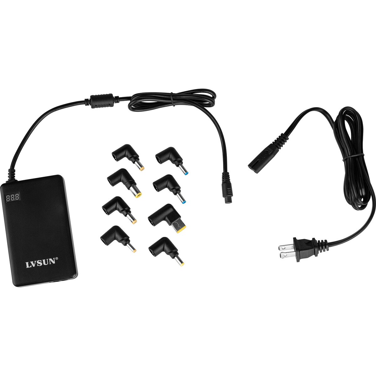 Universal 90W Laptop Power Supply 15-19.5V DC with 5V USB Charging Port