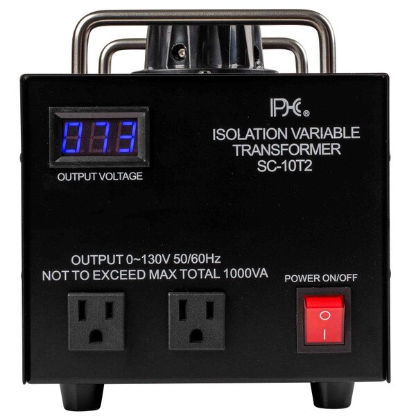 10A Variac 0-130 VAC SC-10T-2 with Digital Display and Twin Output