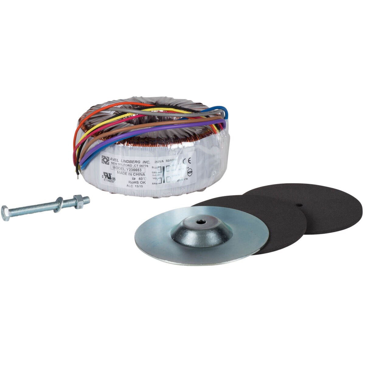 Avel Lindberg Y236653 250VA 30V+30V Toroidal Transformer