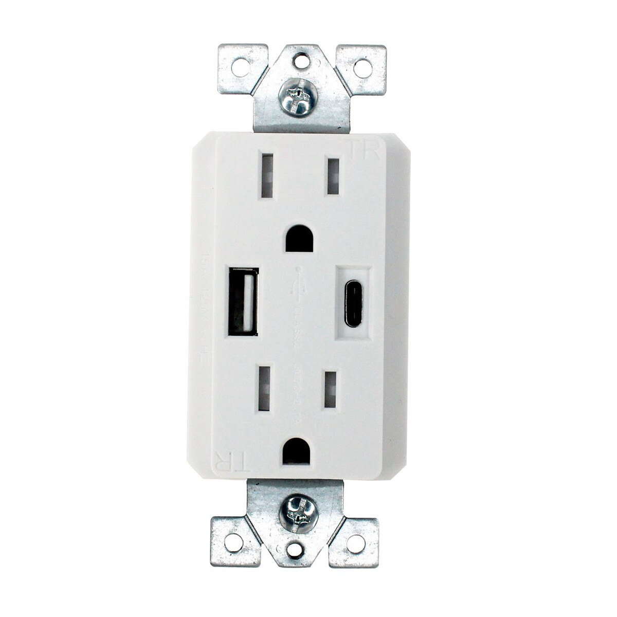 AC Wall Outlet Replacement with USB-A and USB-C 2.1A Charging Ports