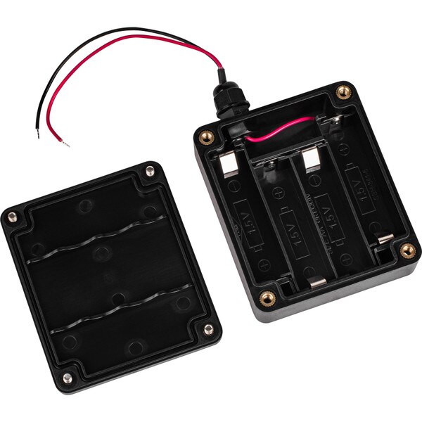 4 x AA IP68 Waterproof Battery Holder with 5" Wire Leads