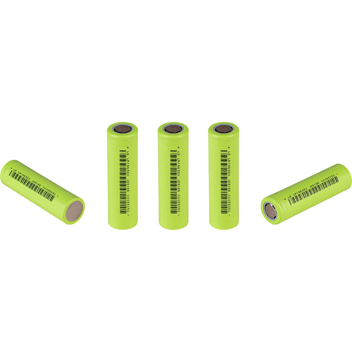 Lishen 18650 2600mAh Li-Ion Flat Top Rechargeable Battery 5-Pack