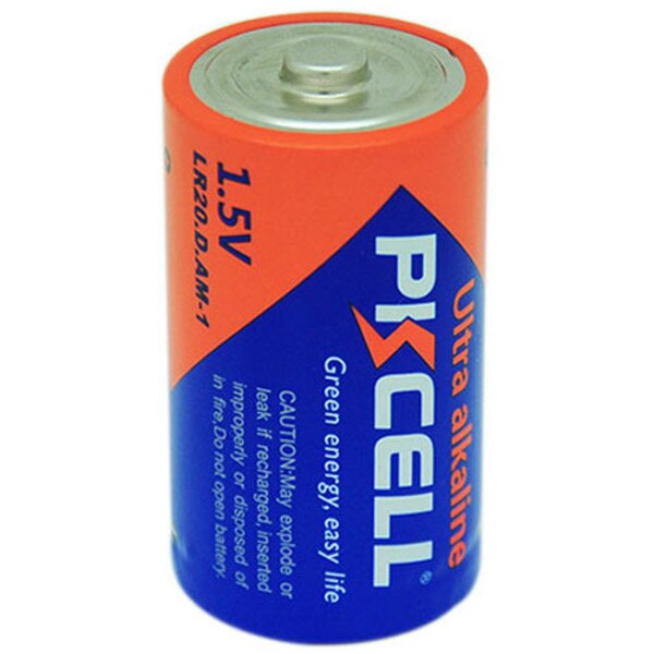 PKCELL 1.5V D Ultra Alkaline Battery 2-Pack