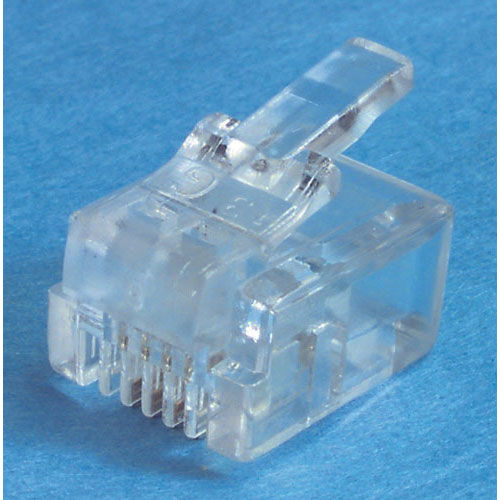 RJ11 4C Modular Connectors For Round Cable 10 Pcs.