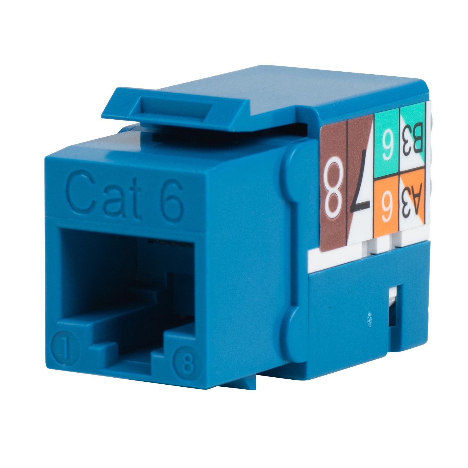 Cat 6 Blue Keystone Jack Punch Down
