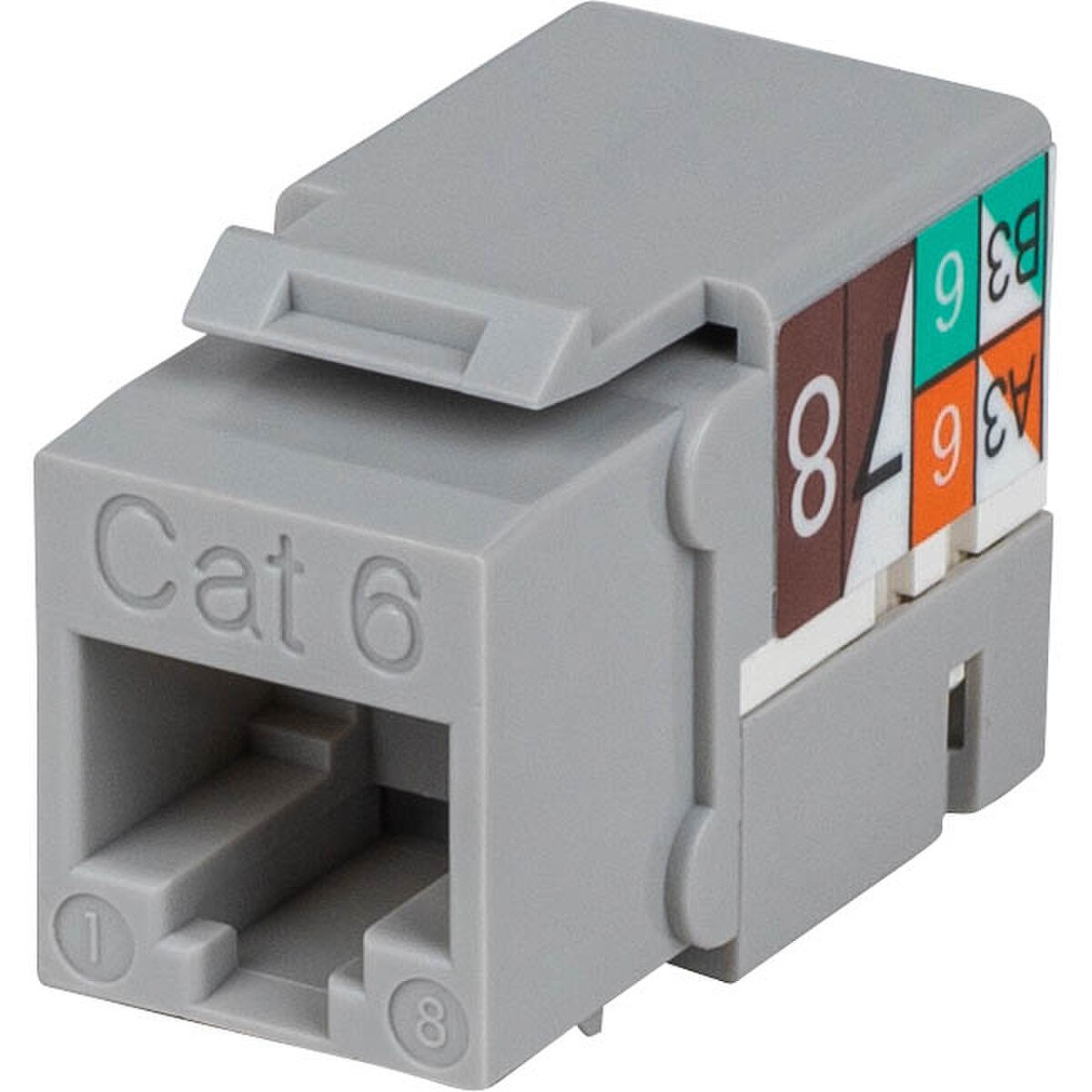 Cat 6 Gray Keystone Jack Punch Down