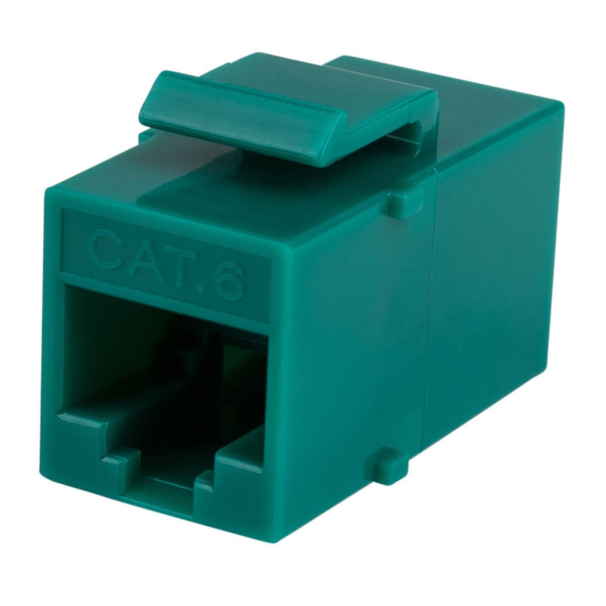 Cat 6 RJ45 Inline Coupler with Keystone Latch - Green