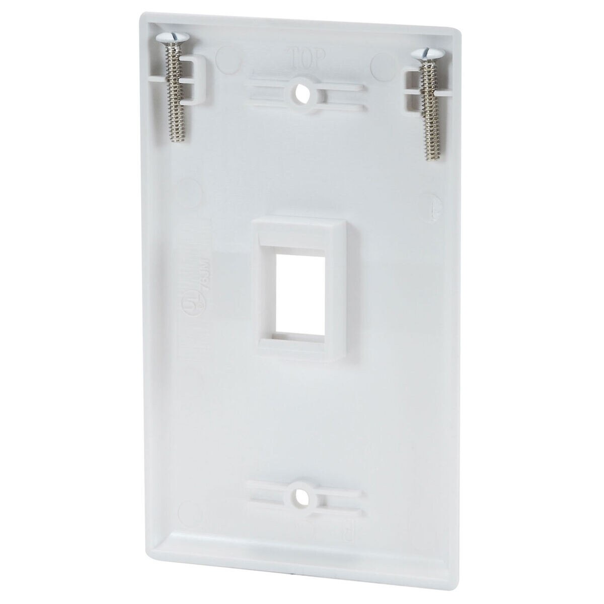 Keystone Wall Plate Single Gang 1-Port Wht