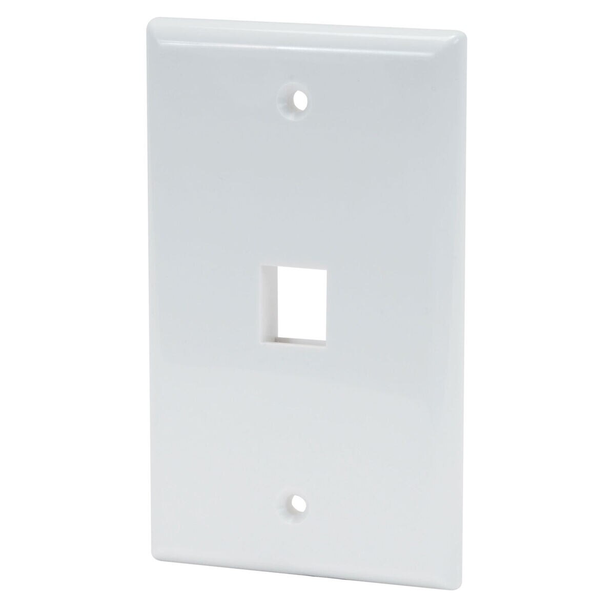 Keystone Wall Plate Single Gang 1-Port Wht
