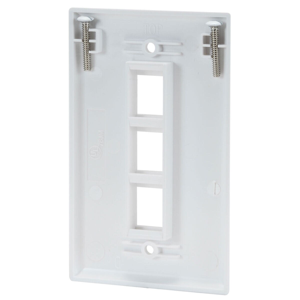 Keystone Wall Plate Single Gang 3-Port White