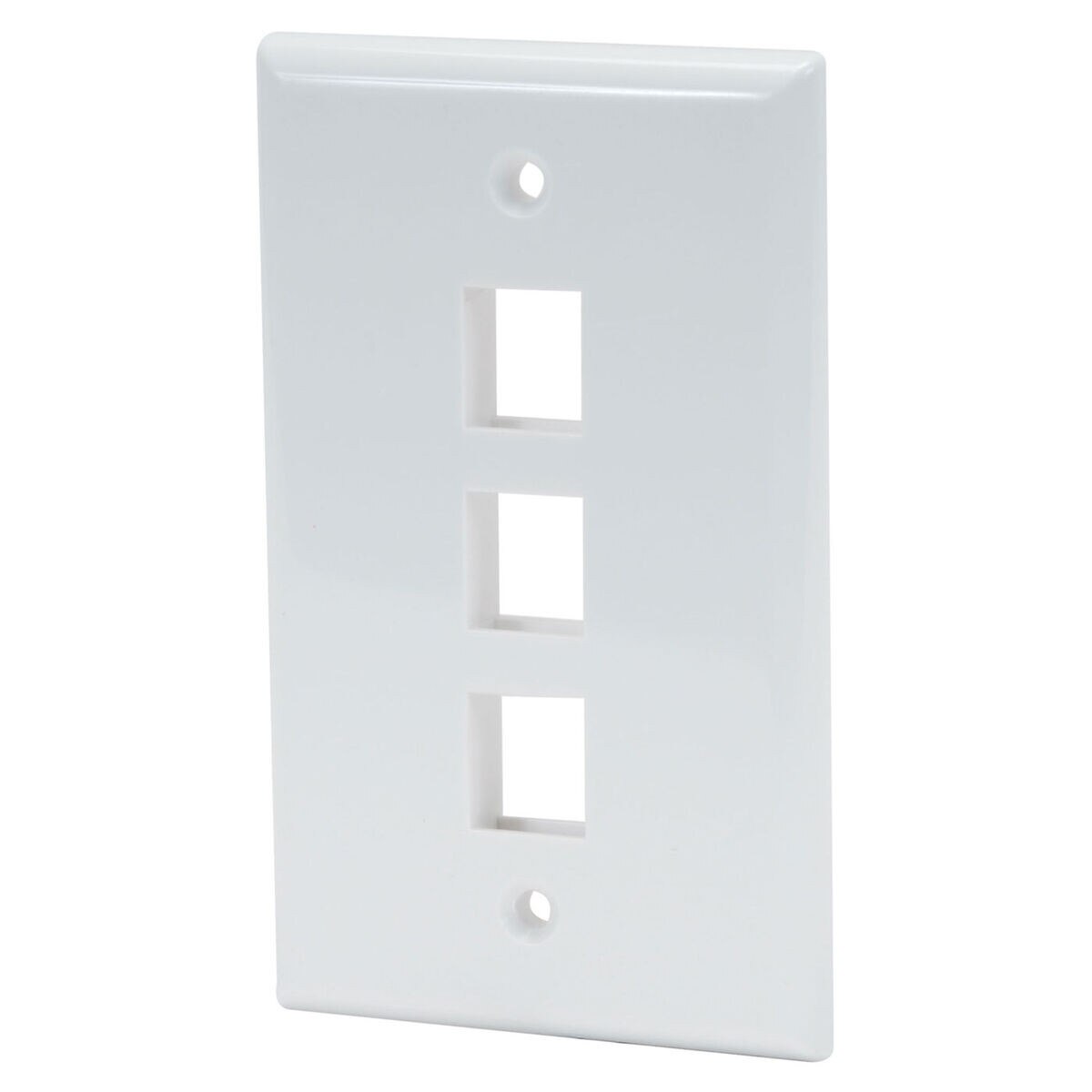 Keystone Wall Plate Single Gang 3-Port White