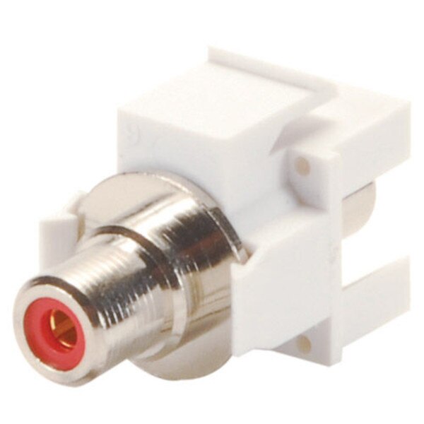 Audtek Keystone Module Red RCA Coupler White