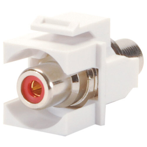 Wired Home KMN0K7 Keystone Module Black RCA Coupler Ivory