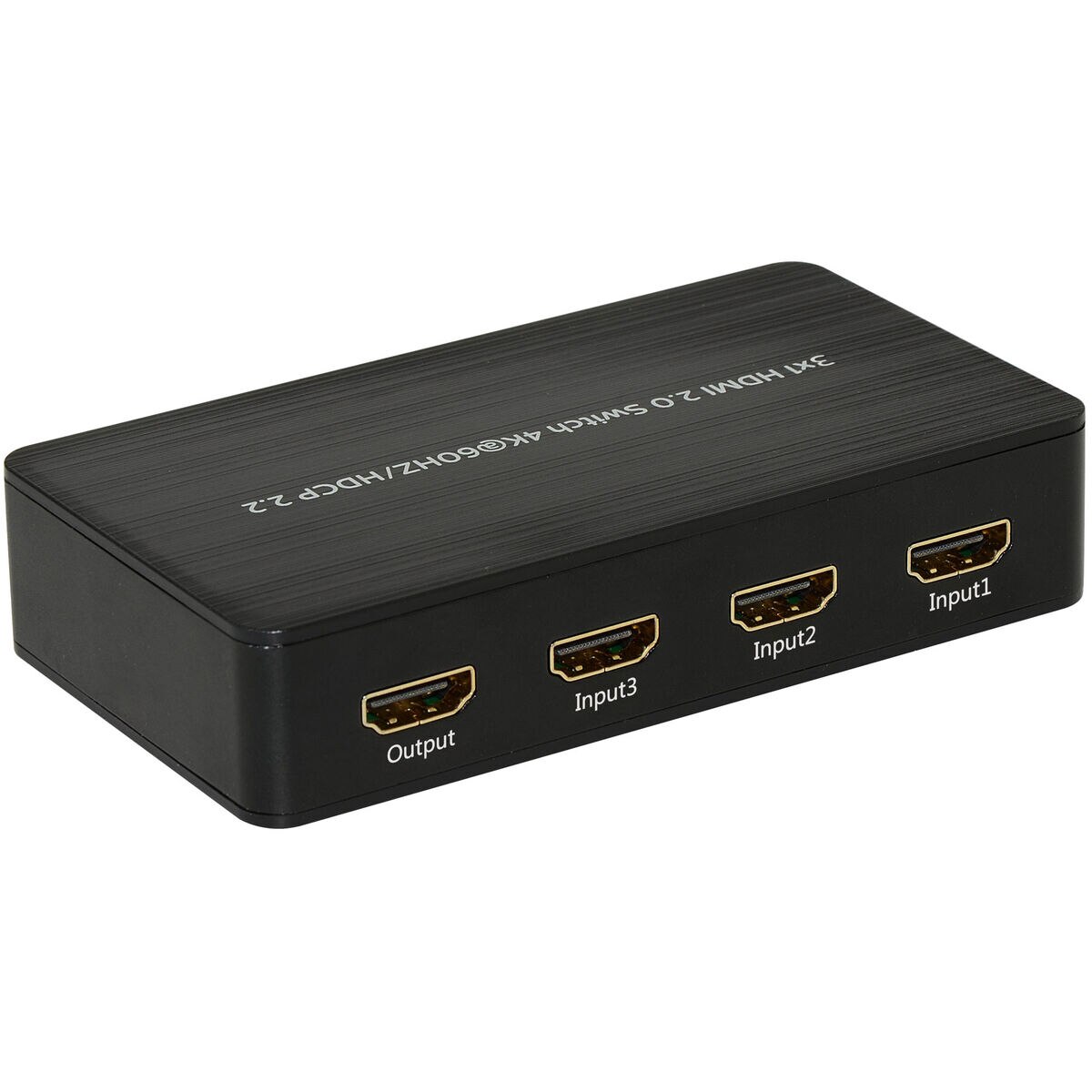 HDMI 2.0 4K 60 Hz 3-Input 1-Output HDCP 2.2 Switch with IR Remote Control