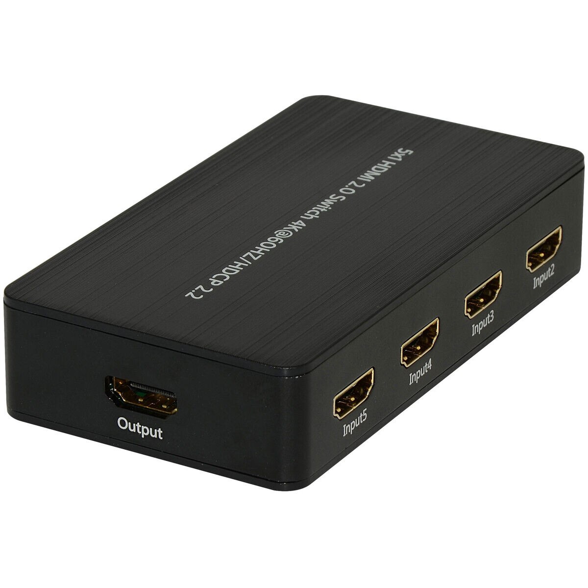 HDMI 2.0 4K 60 Hz 5-Input 1-Output HDCP 2.2 Switch with IR Remote Control