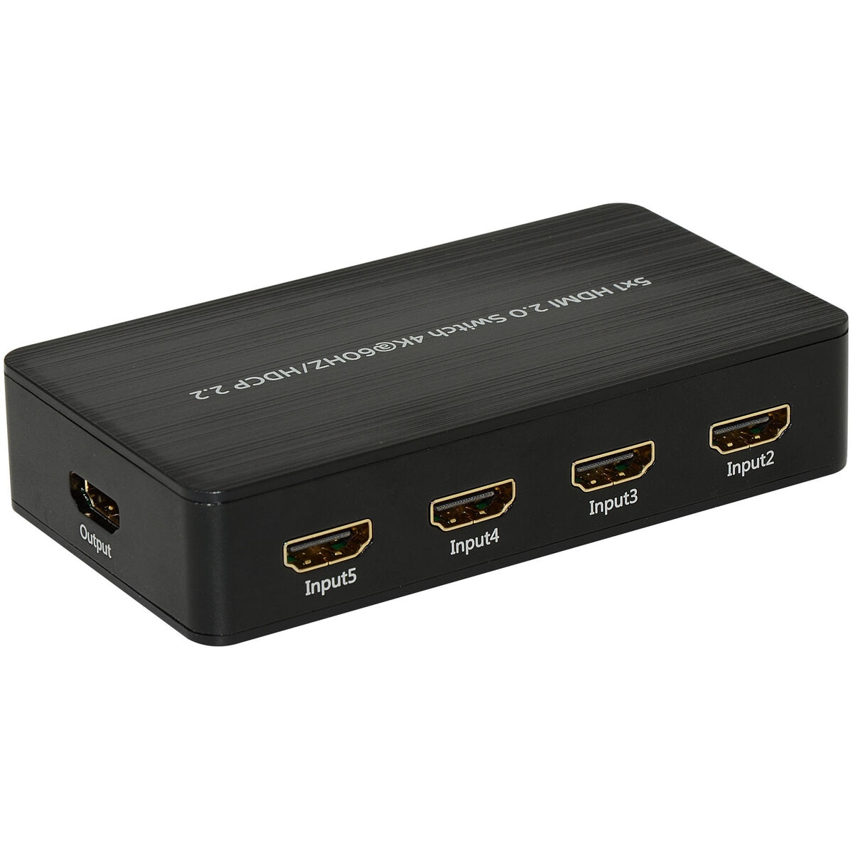 HDMI 2.0 4K 60 Hz 5-Input 1-Output HDCP 2.2 Switch with IR Remote Control