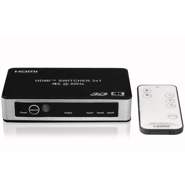 HDMI 2.0 Premium 4K 60 Hz 3-Input 1-Output HDCP 2.2 Switch with IR