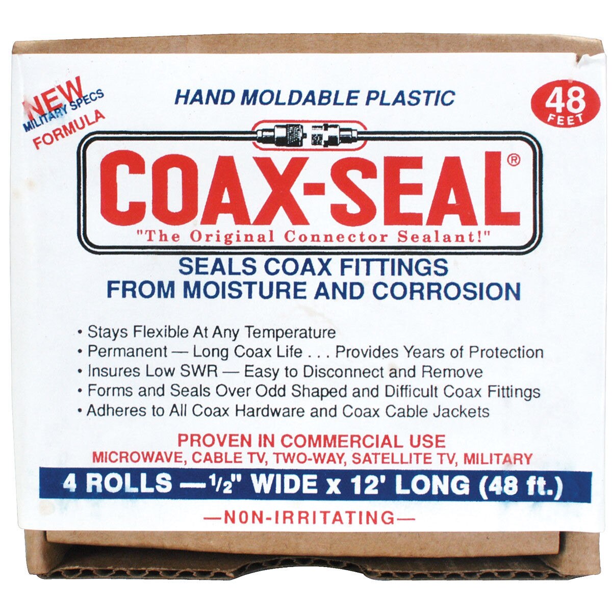 Coax-Seal Moisture Proof Sealing Tape 1/2" x 12 ft. Pro Pack