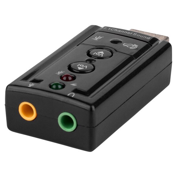 USB Sound Adapter w/Mic and Headphone Jacks