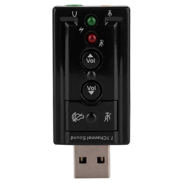 USB Sound Adapter w/Mic and Headphone Jacks