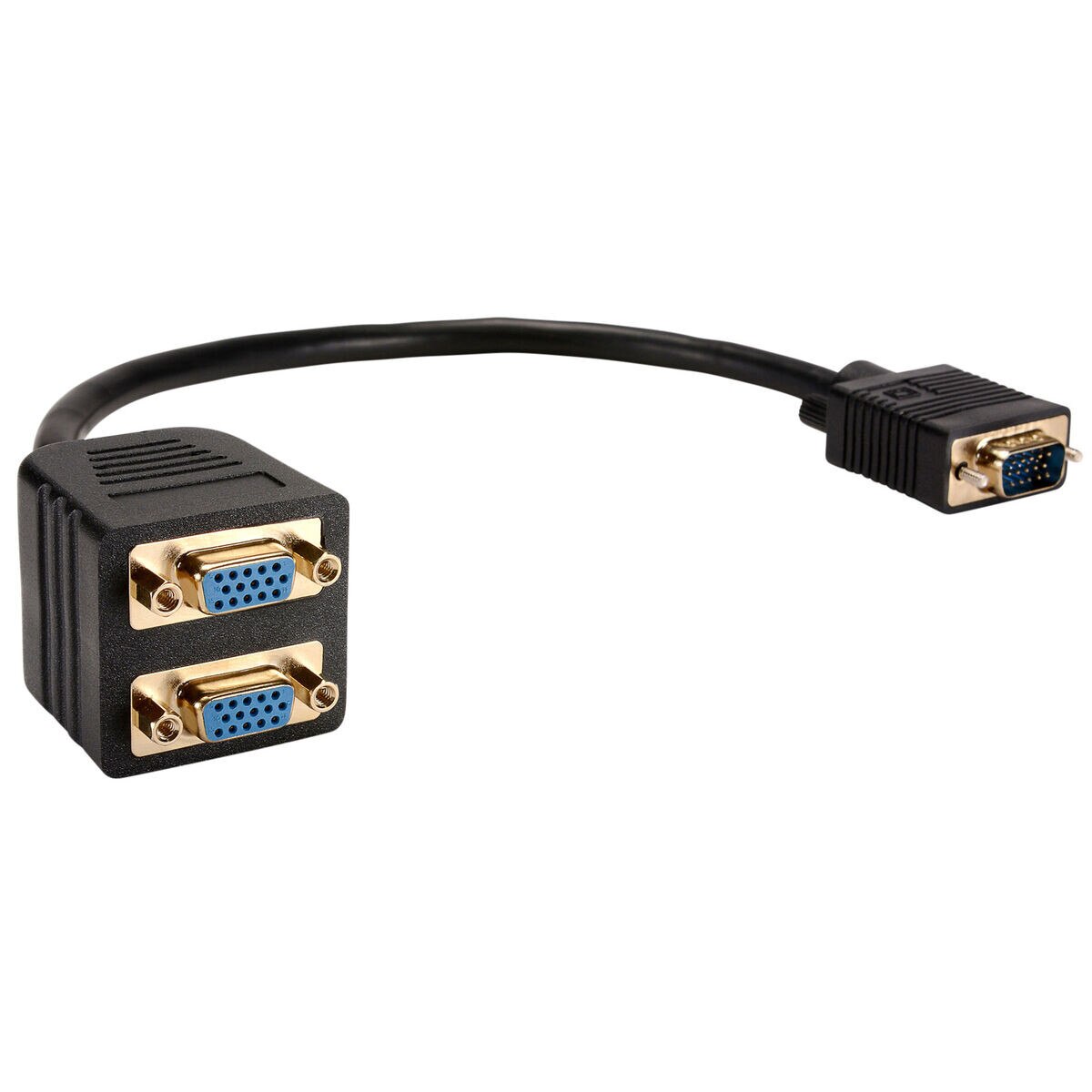 VGA Male to 2 VGA Female Passive Splitter 10"