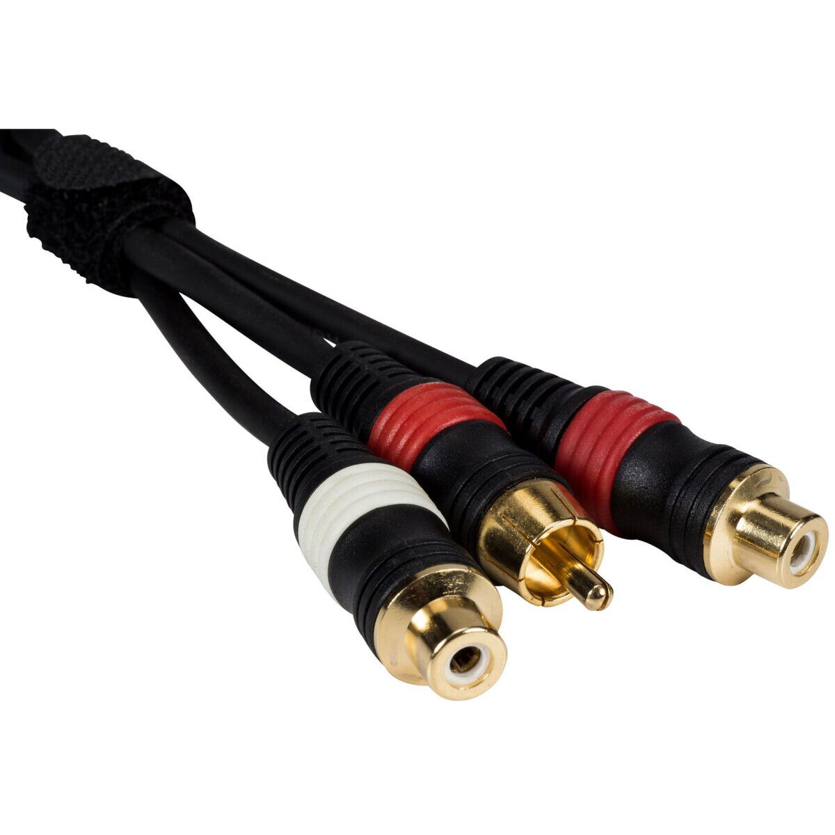 Audtek RCA Male to Dual RCA Female Y Adapter Cable 1 ft.
