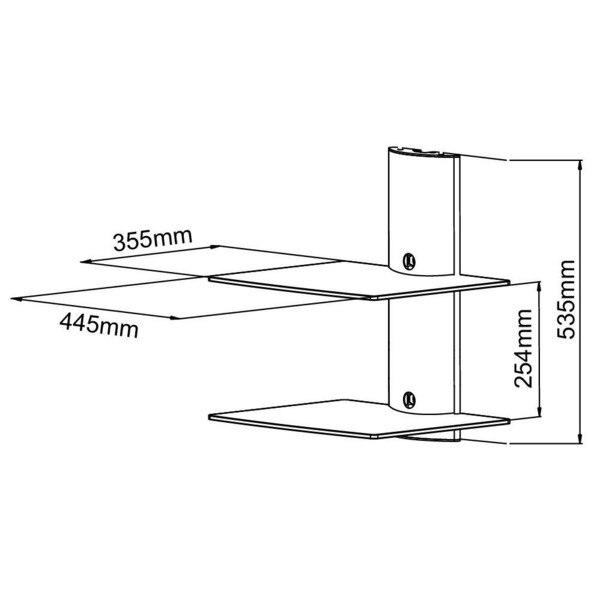 wall mount component shelf