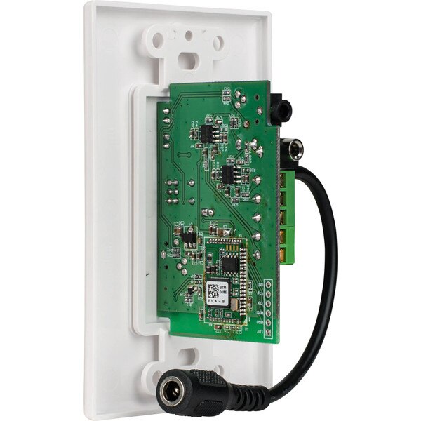 In-Wall Stereo Audio and Bluetooth Receiver Wall Plate with Volume Control
