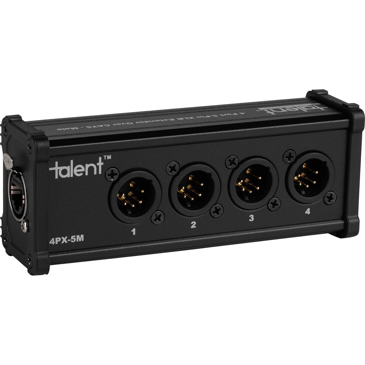 Talent 4PX-5M 4 Port 5-Pin XLR Extender Over CAT5 - Male