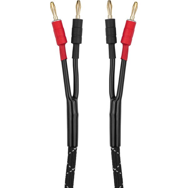 14 AWG 6ft Professional Grade Braided Speaker Cable Wire with Gold ...