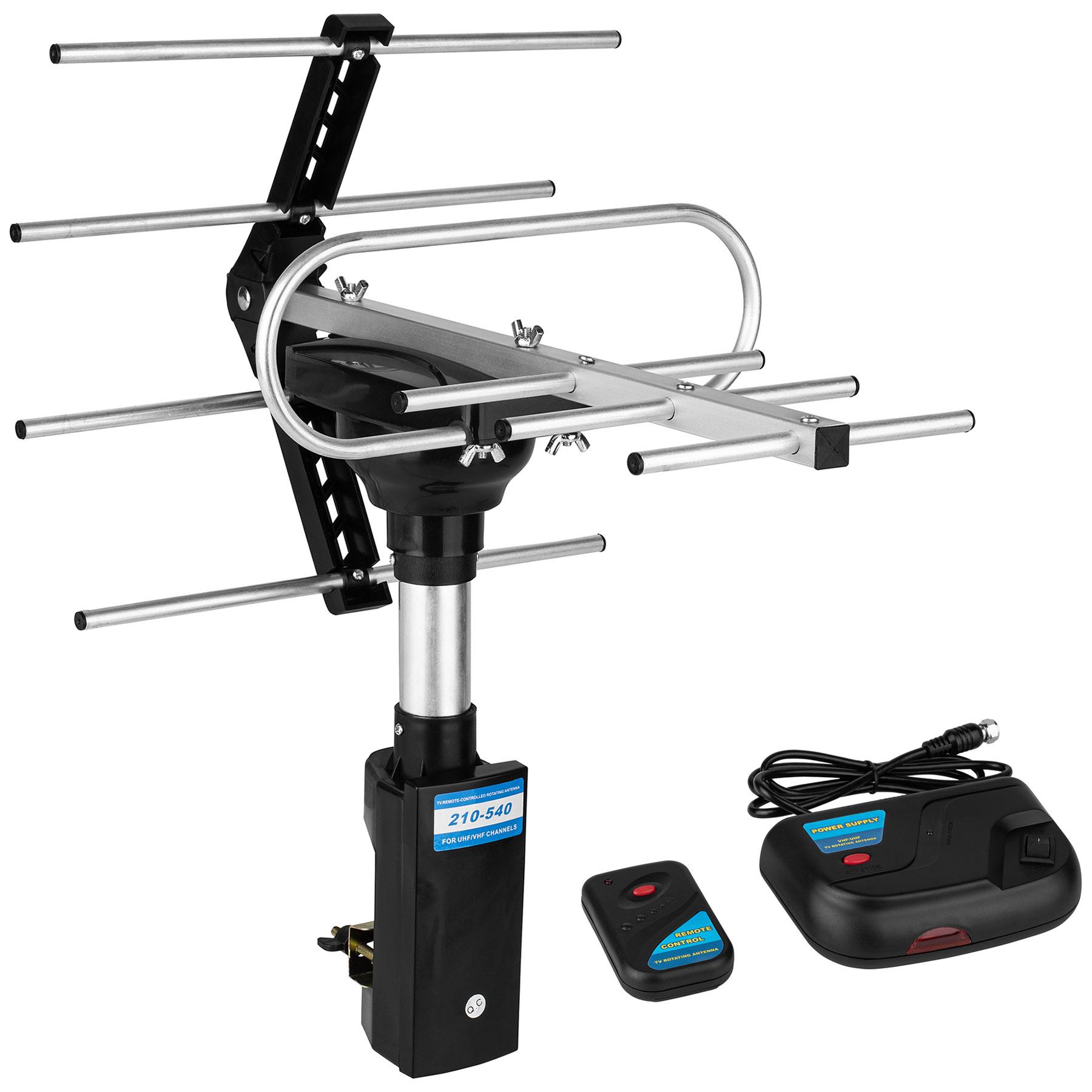 Outdoor Amplified HDTV Antenna with 360 Degree Rotor & Remote