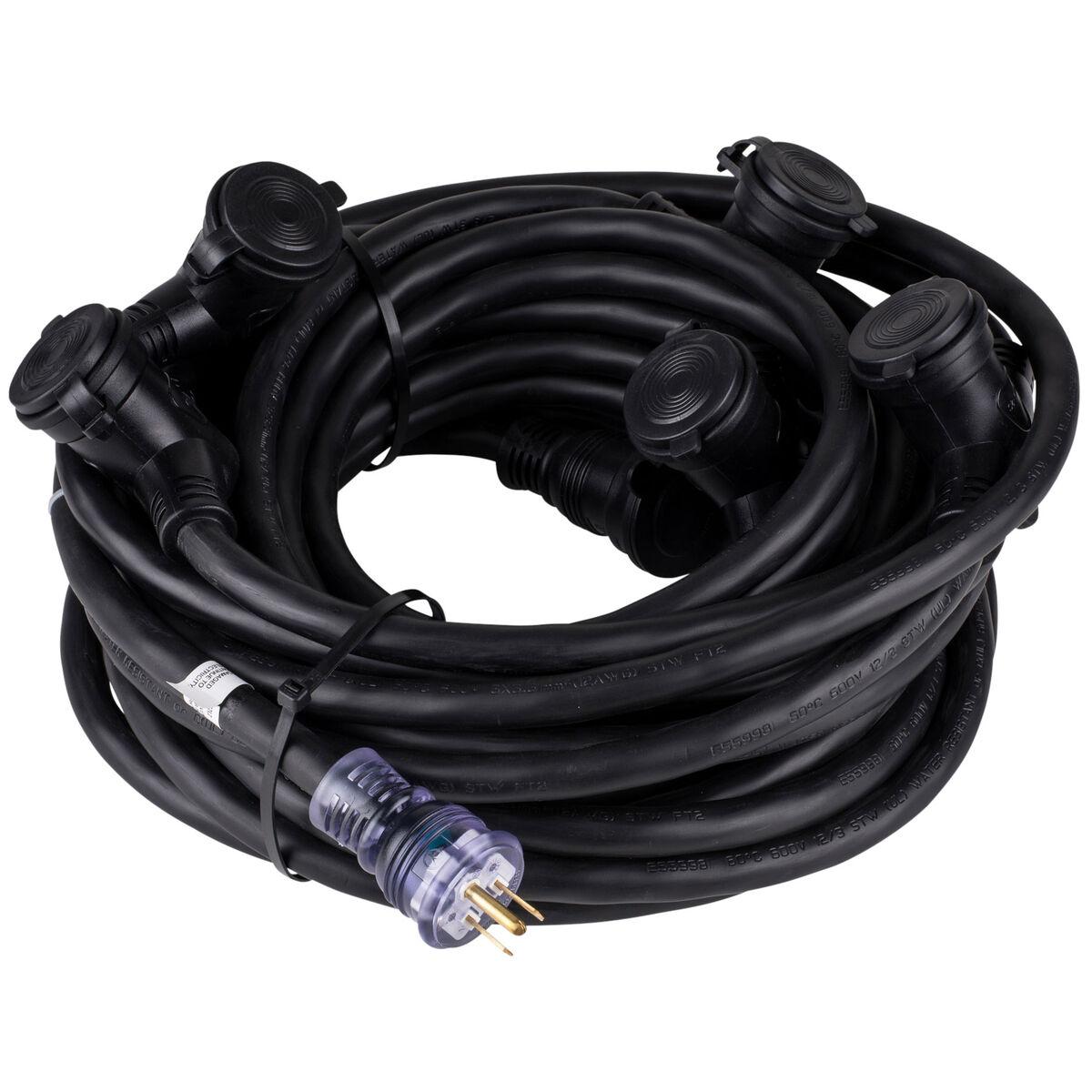 Milspec 50 ft. 12/3 ProCap Multi-Outlet Power Distribution Heavy Duty ...