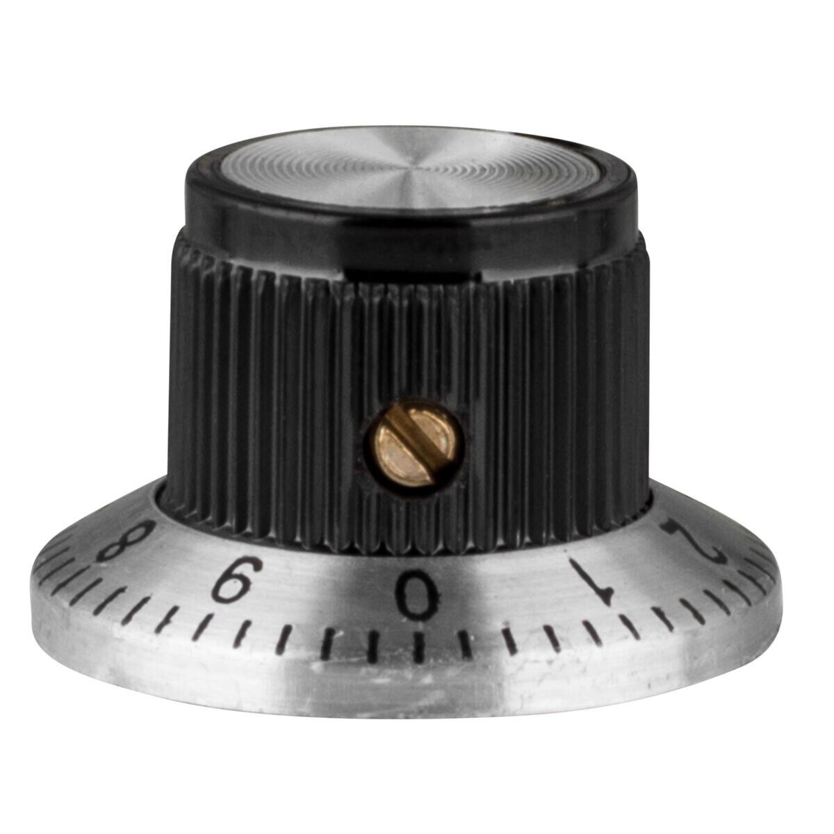 Vintage Dial Face Plate Guitar / Amplifier Knob 0.93" - Black