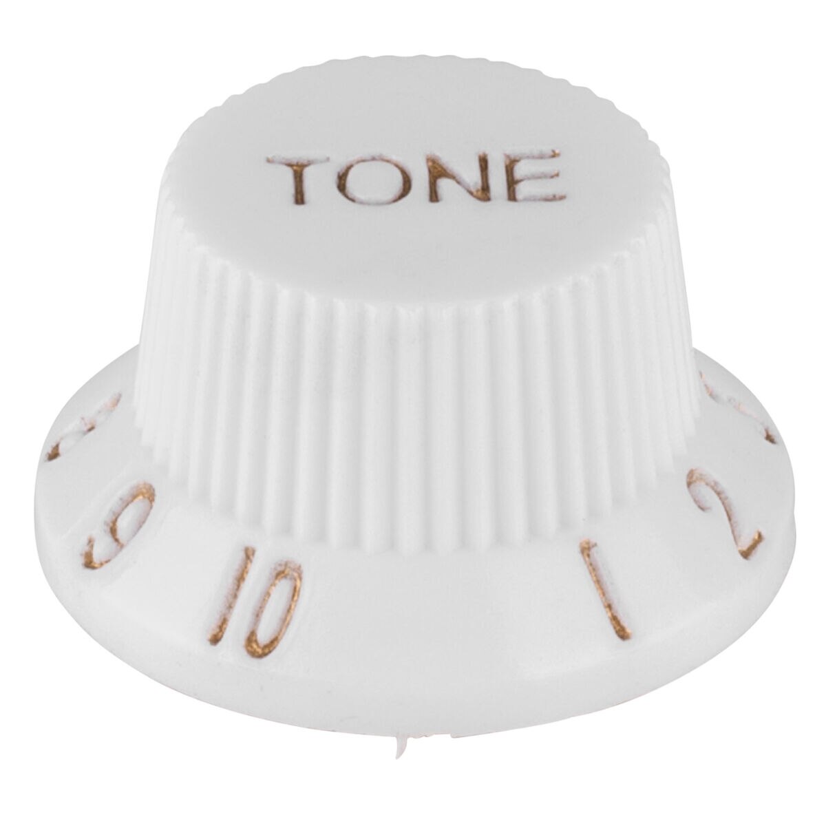 Guitar Tone Knob Solid Strat Bell Type 1" - White