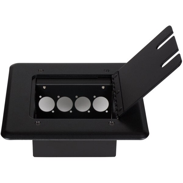 Flip Up Stage Box with Pre-Punched Panel for Four D-Style Connectors