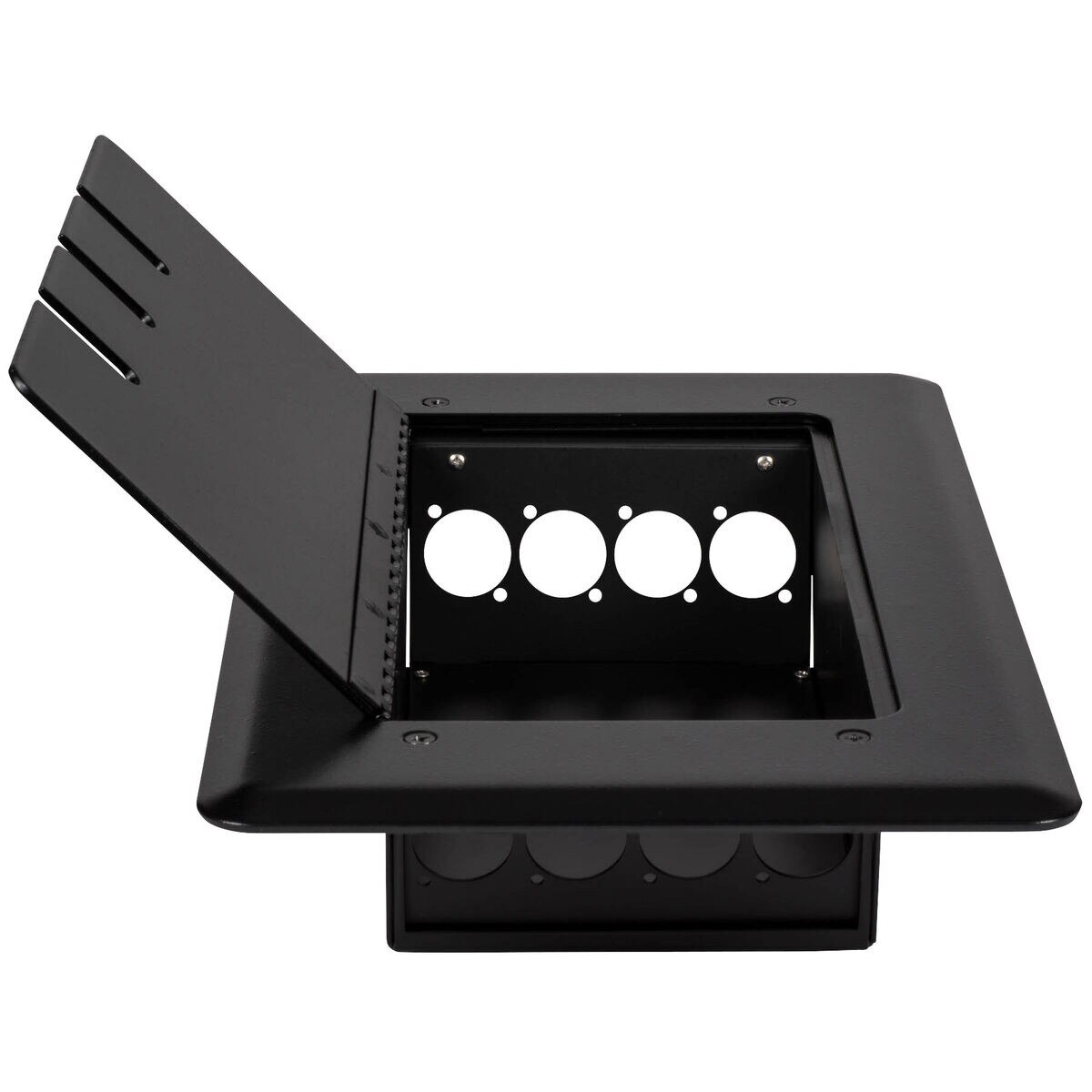 Flip Up Stage Box with Pre-Punched Panels for Eight D-Style Connectors