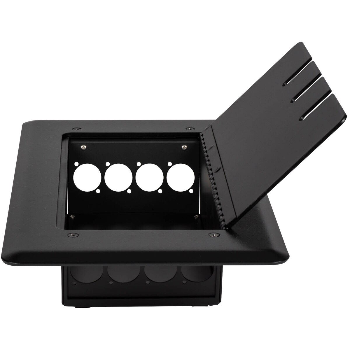 Flip Up Stage Box with Pre-Punched Panels for Eight D-Style Connectors