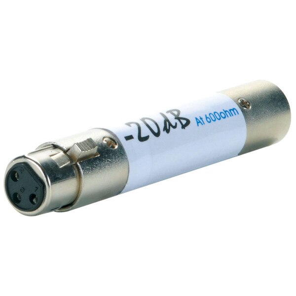 In-Line XLR Attenuator Pad 20dB