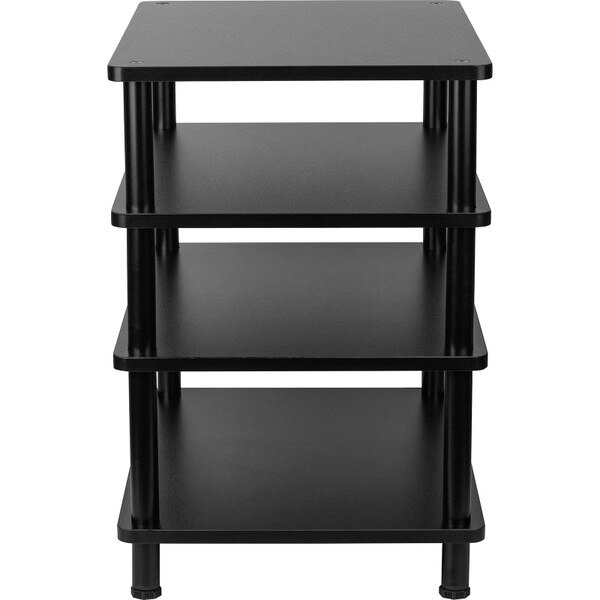Dayton Audio 4 Tier Modular Stand Audio Component A/V Equipment Rack, Black