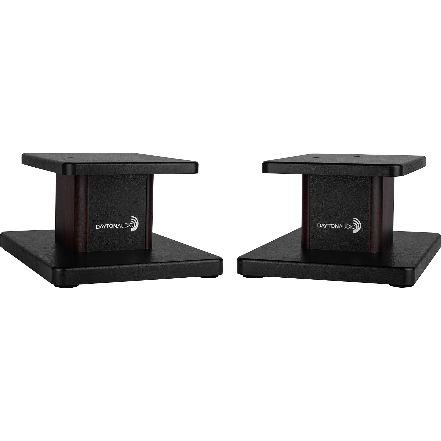 Dayton Audio 6" Universal Wood Speaker Stand Pair, Walnut